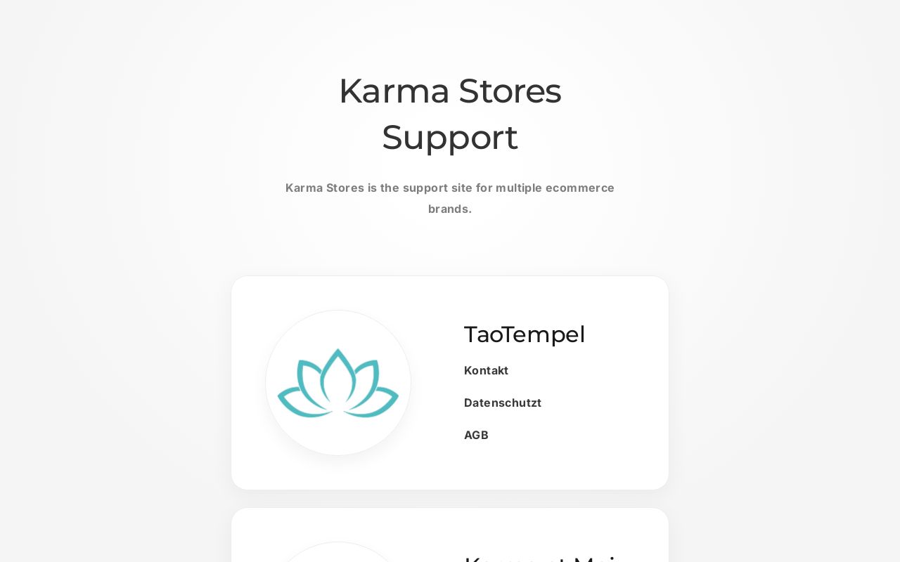 Karma Stores Support